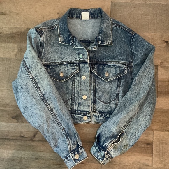 Learsi | Jackets & Coats | Vintage Rebel Acid Wash Jean Jacket M | Poshmark